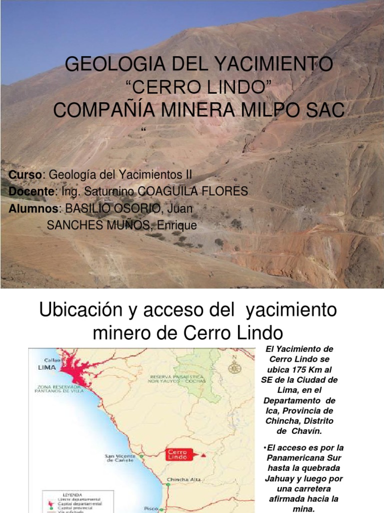 Cerro Lindo | Descargar gratis PDF | Roca (geología) | Minerales