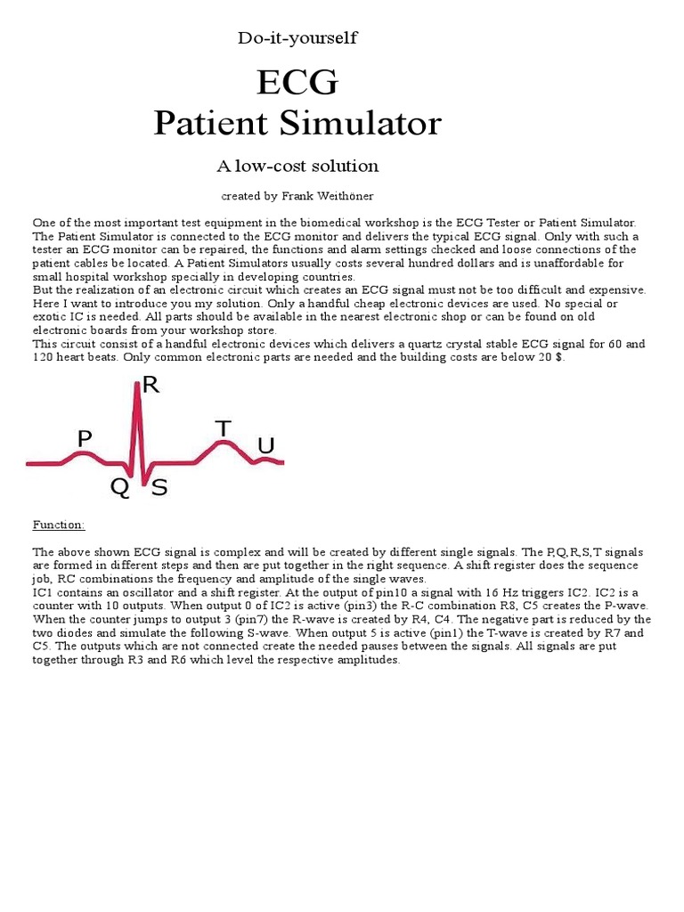 ECG Simulator | PDF | Electrocardiography | Frequency