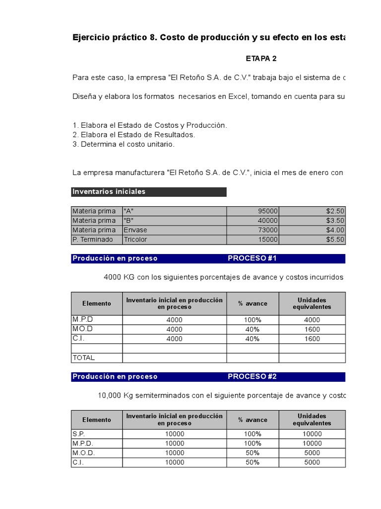 UT4 Ejercicio Practico 8 | PDF | Inventario | Gestión de Procesos de Negocio