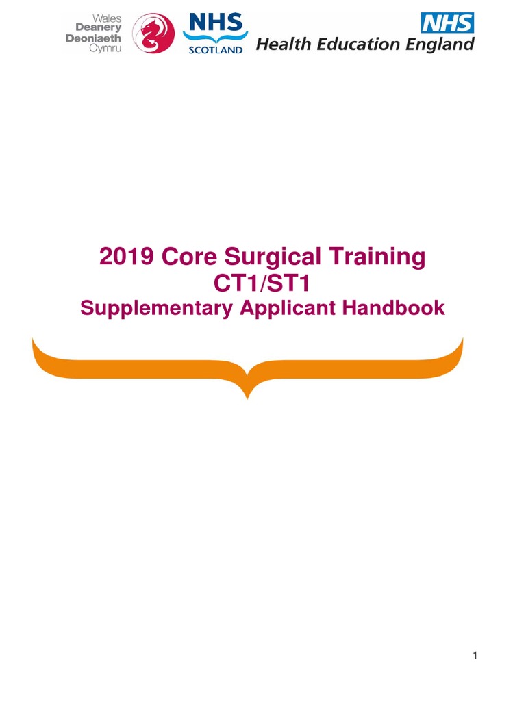 Core Surgical Training CT1 Person Specifications | PDF ...