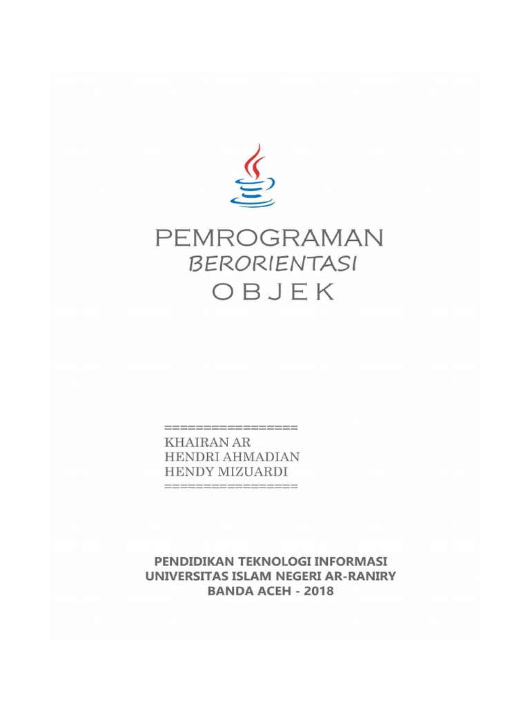 Modul Pemrograman Berorientasi Objek Versi - 4 - 5 PDF | PDF