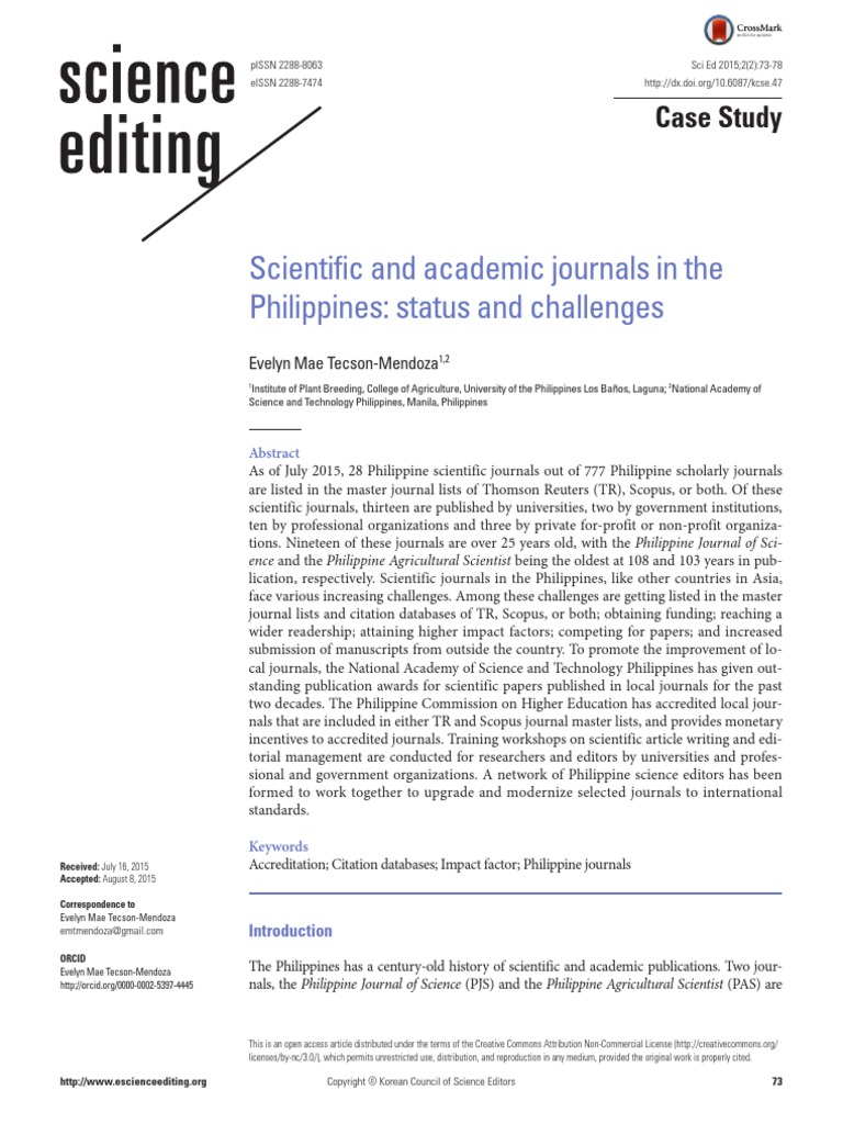Journals of The Philippines | PDF | Academic Journal | Philippines