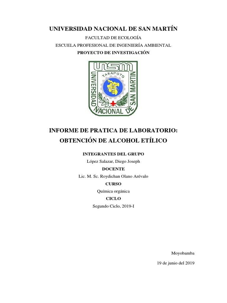Practica de Laboratorio-Alcoholes | PDF | Alcohol | Etanol