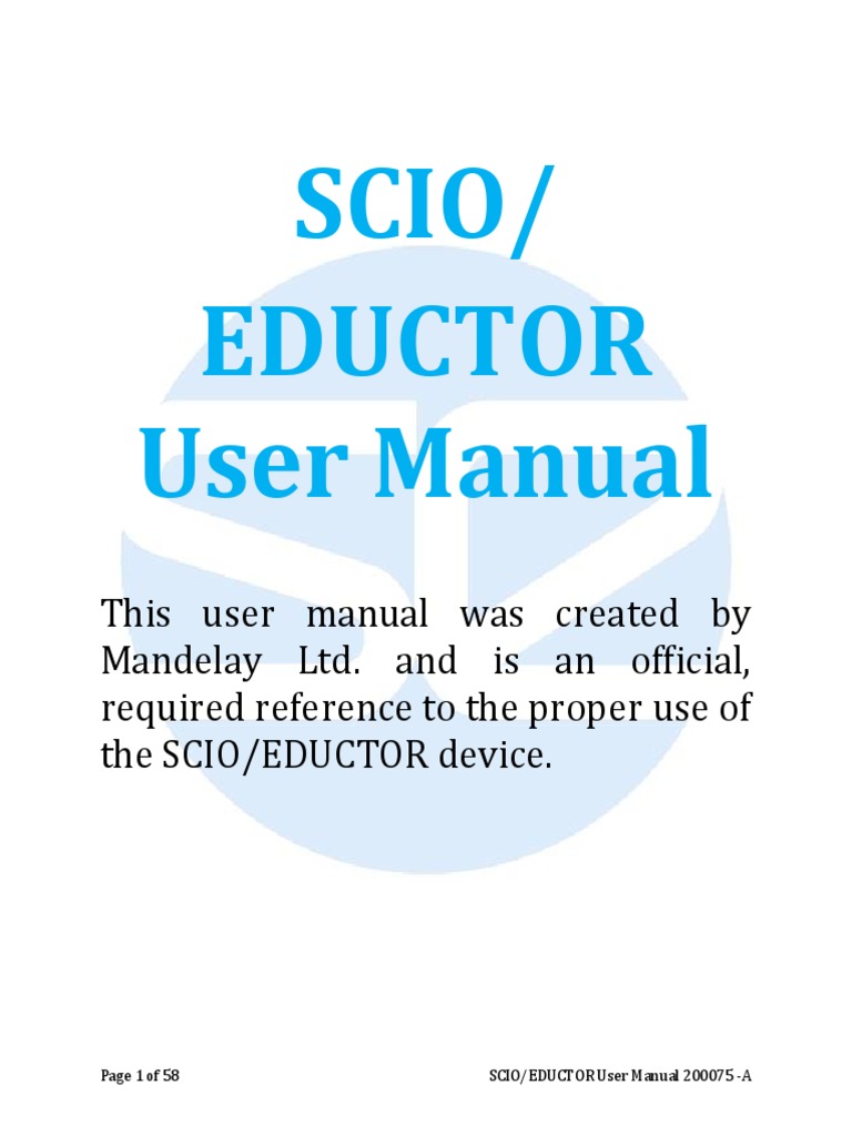 Scio/ Eductor User Manual | PDF | Central Processing Unit | Random ...