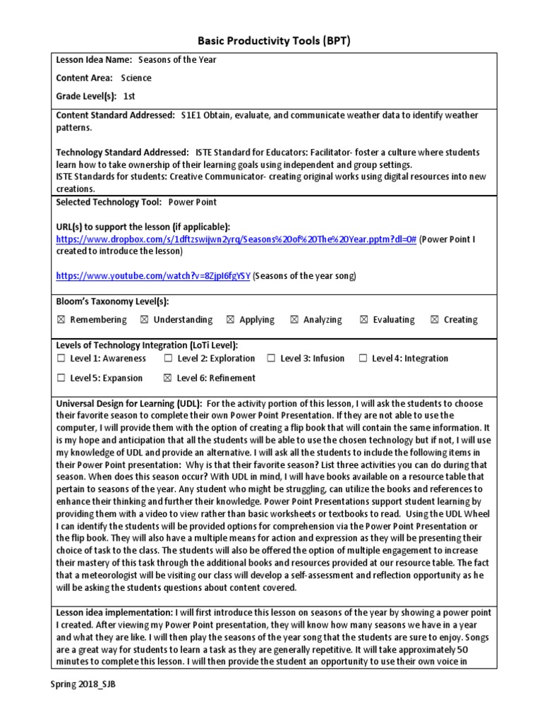 1st Grade Weather & Seasons Lesson | PDF | Teaching | Pedagogy