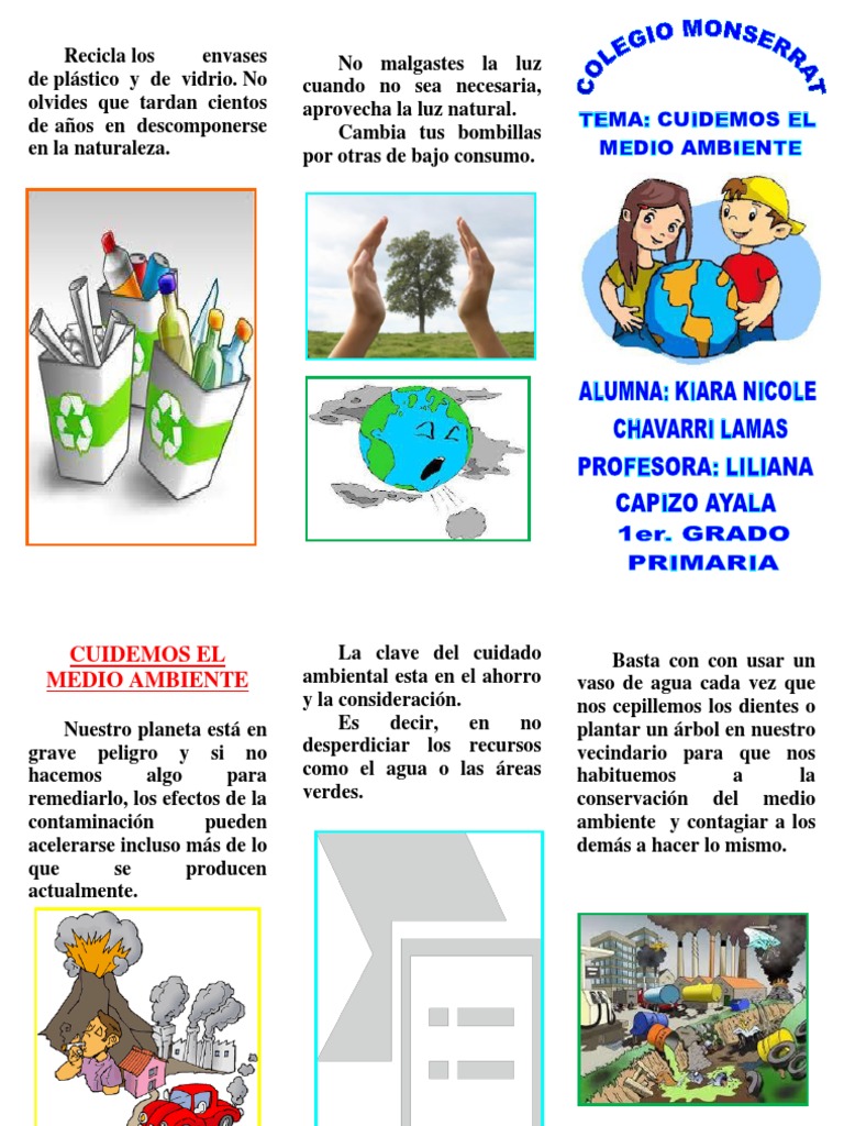 Triptico - Cuidemos El Medio Ambiente 2 | PDF Triptico - Cuidemos El Medio Ambiente 2 | PDF