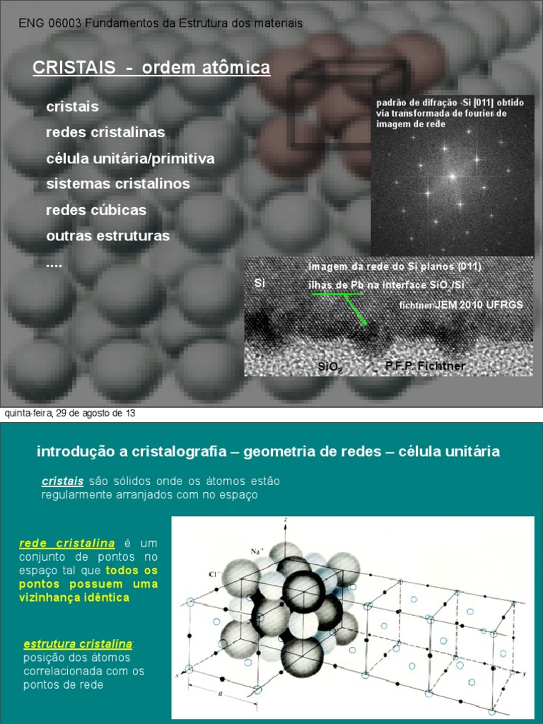 05 Tabelas de Cristalografia | PDF | Estrutura de cristal | Cristal