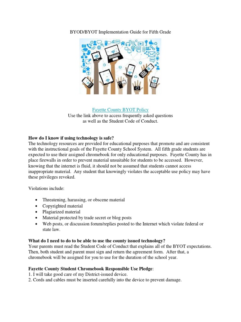 BYOT Implementation Guide | PDF | Chromebook | Classroom