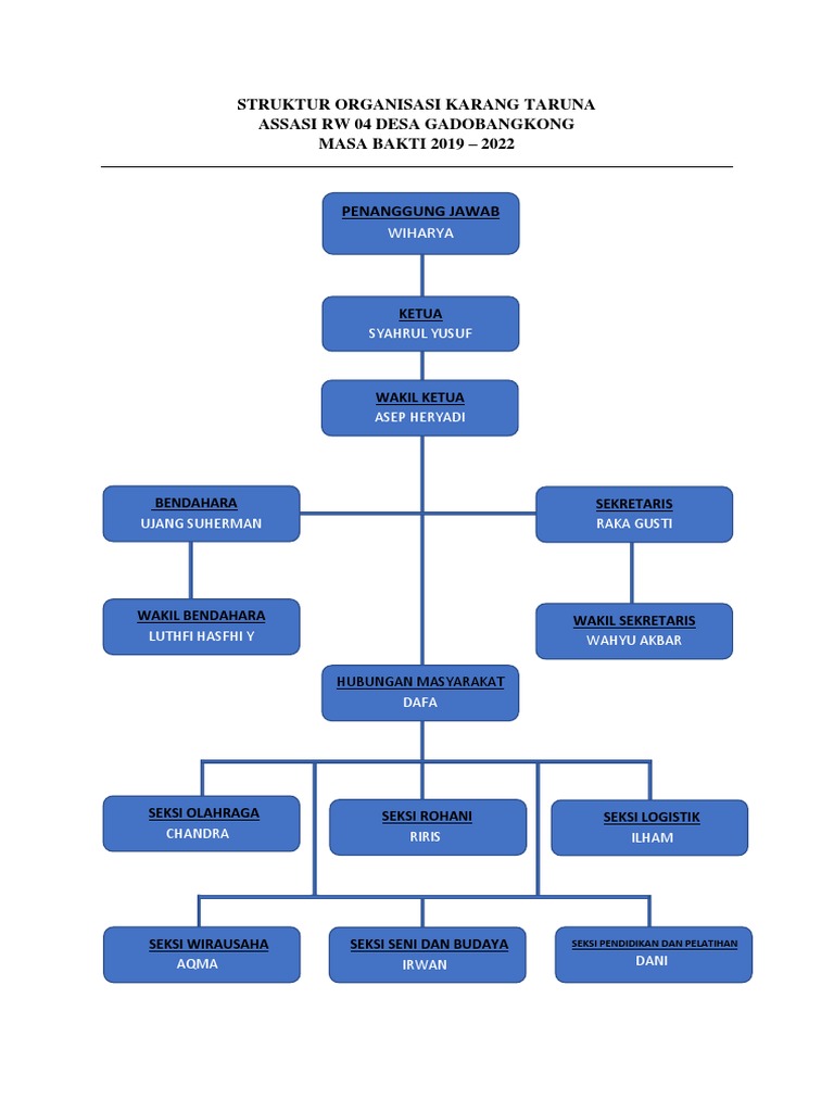 Struktur Organisasi Karang Taruna | PDF