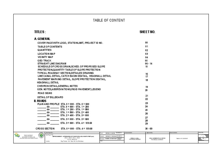 Titles: Sheet No.: A. General | PDF | Civil Engineering | Nature