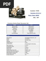 Komatsu SAA12V140 Diesel Generator Specs | PDF | Diesel Engine | Engines