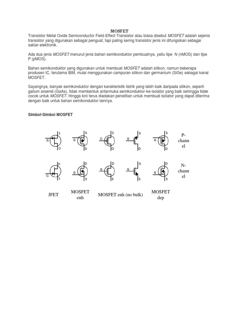 Cara Kerja Mosfet | PDF