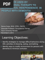 Dementia AOTA Helpful Fact Sheet | PDF | Dementia | Occupational Therapy