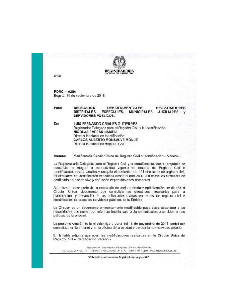 Circular Unica RC e Identificacion Version 2-28-02-19 Compressed | PDF ...