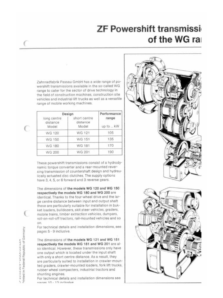 Transmision Power Shift ZF WG+Troubleshooting | PDF