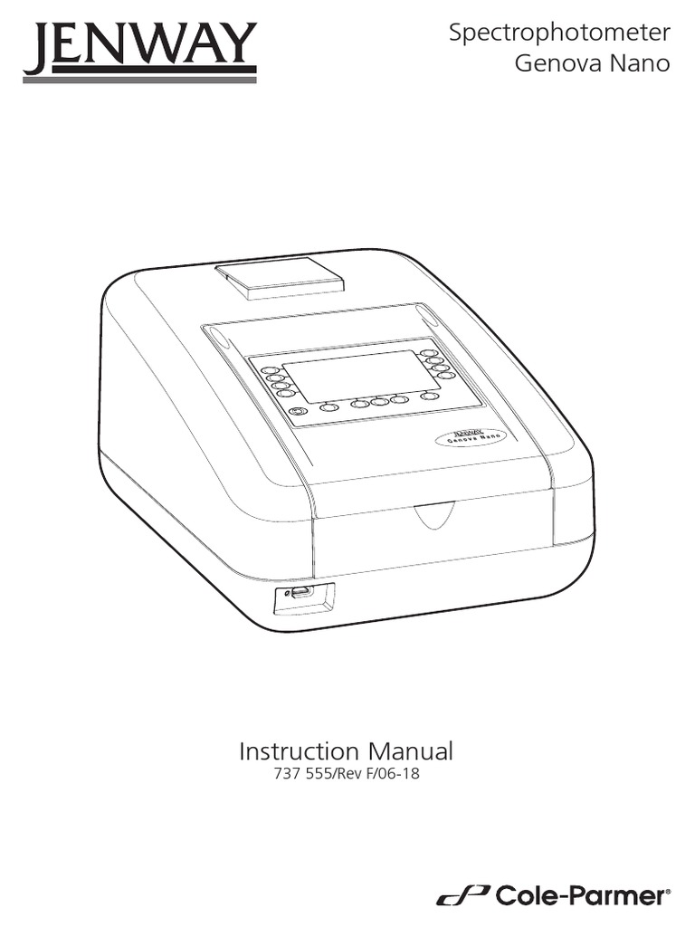 Spectrophotometer instruction manual safety highlights | PDF ...