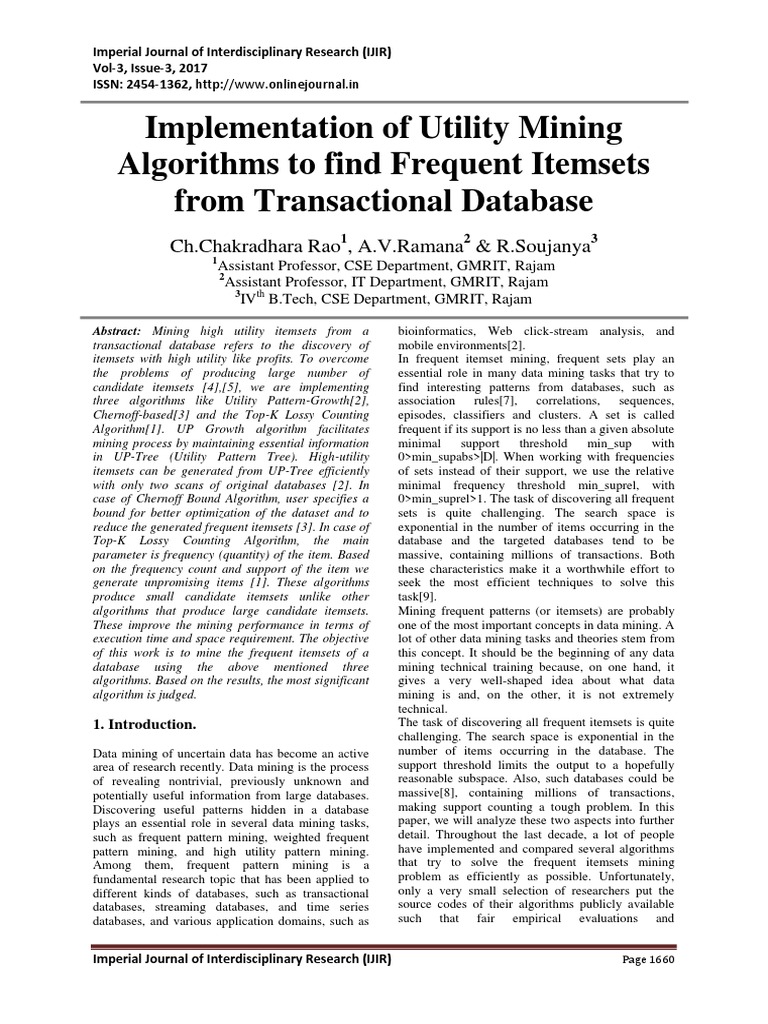 Utility Mining | PDF | Databases | Computer Data