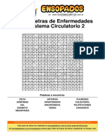Sopa de Letras: Sistema Circulatorio | PDF | Ciencia y matemáticas