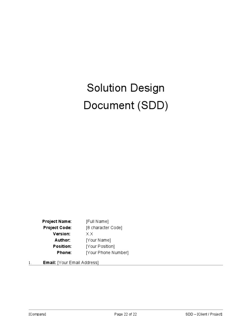 03 - SDD - Solution Design Document | PDF | System | Computer Network