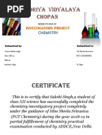 Chemistry Project Front Page Design | PDF