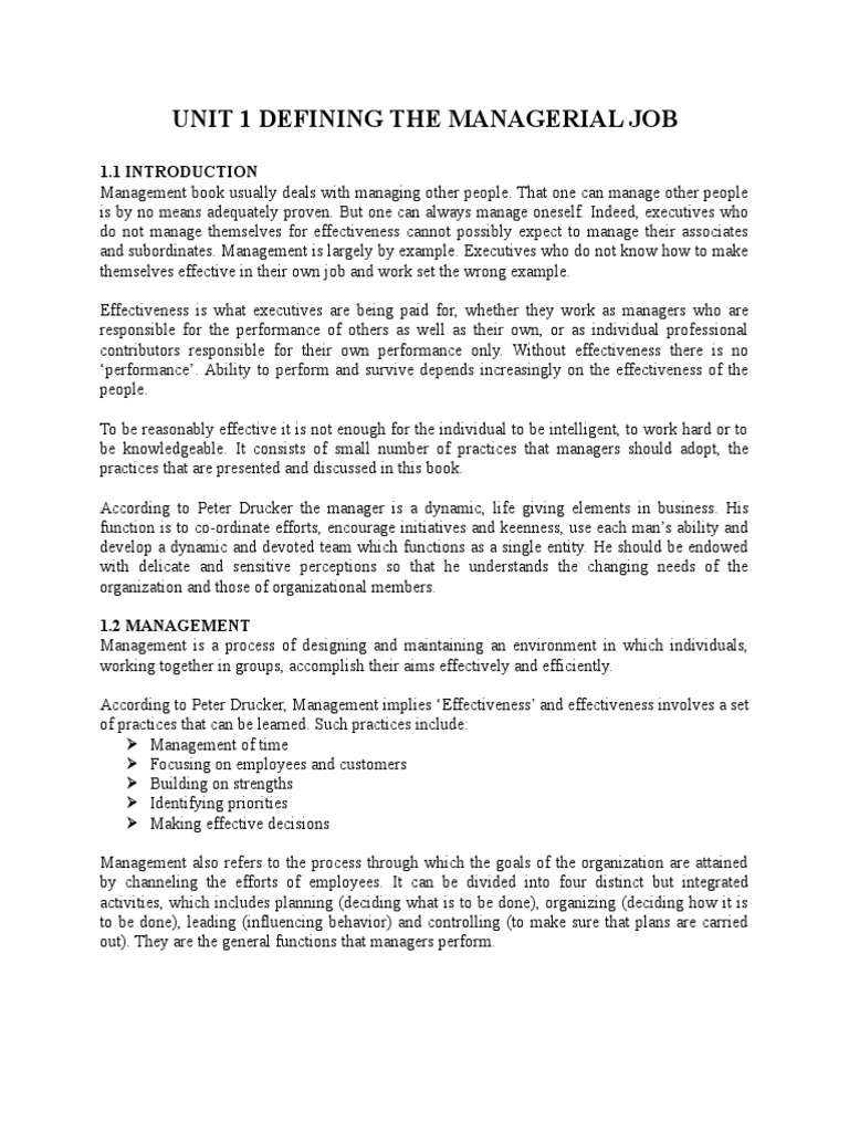 Managerial Behavior and Effectiveness - Managerial Job Behavior Notes ...