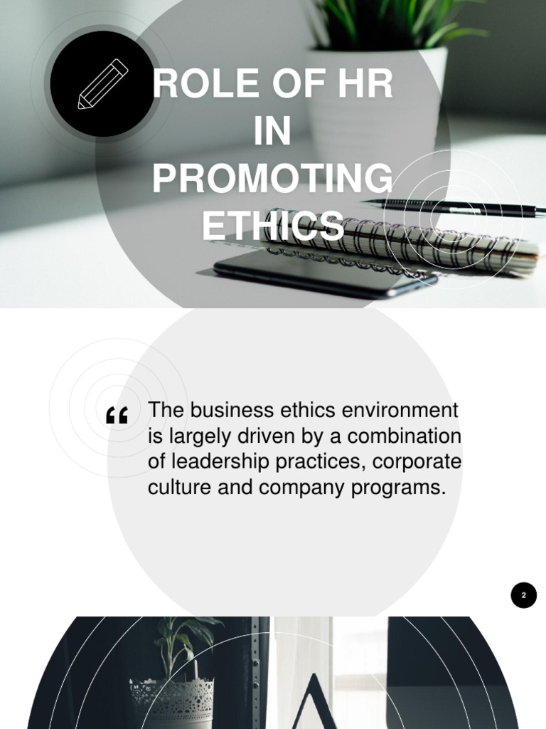 Hr Roles In Promoting Ethics Pdf Business