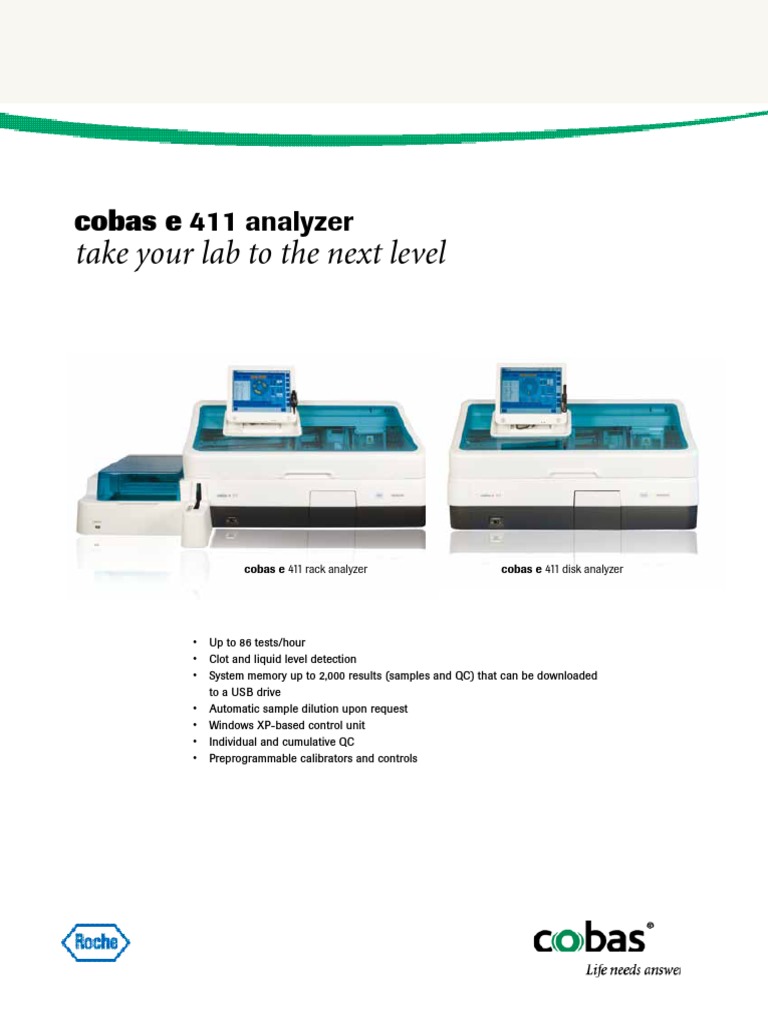 Cobas E411 Sell Sheet PDF | PDF | Hard Disk Drive | Input/Output