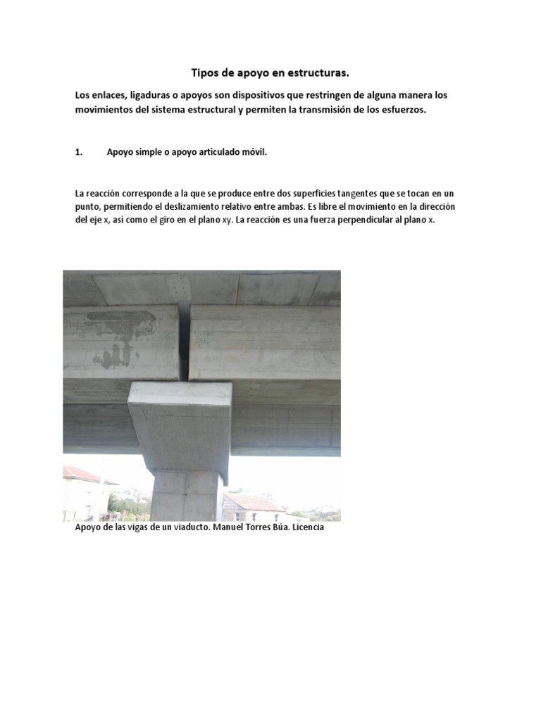 Tipos de Apoyo en Estructuras | PDF