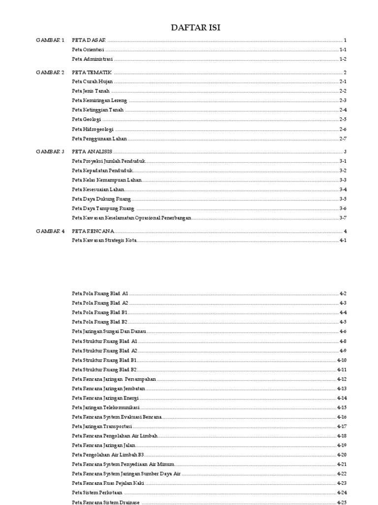 Daftar Isi Album Peta A3 Ada Blad | PDF