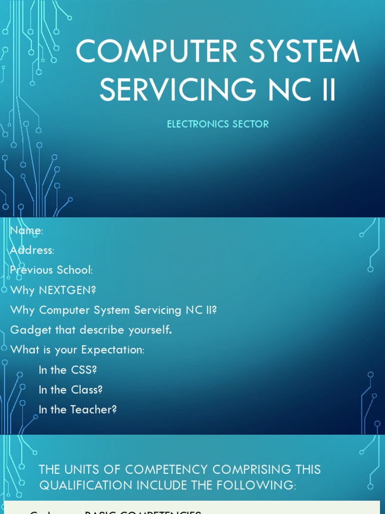 Computer System Servicing NC II | PDF | Business