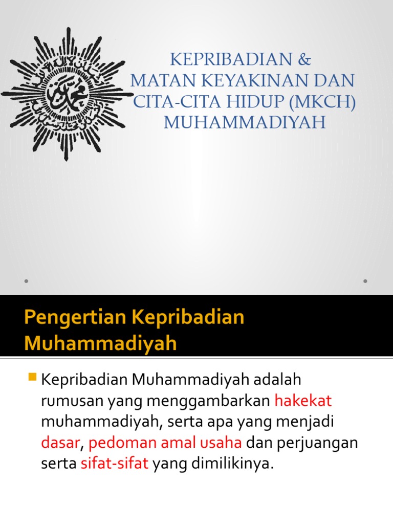 5-Kepribadian Dan MKCH Muhammadiyah | PDF