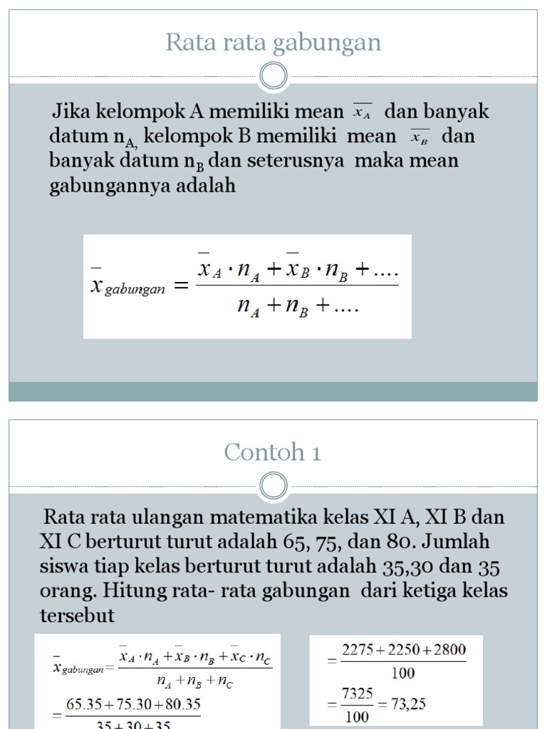 Rata Rata Gabungan | PDF