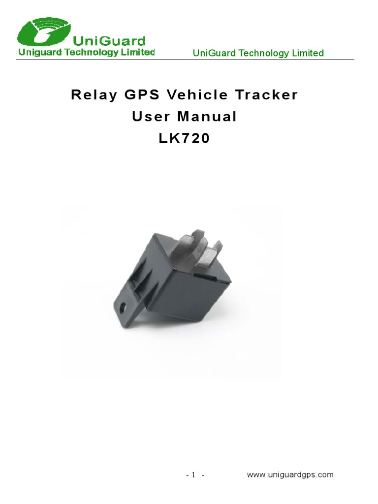 LK720 Relay GPS Tracker User Manual | PDF | Gsm | General Packet Radio Service