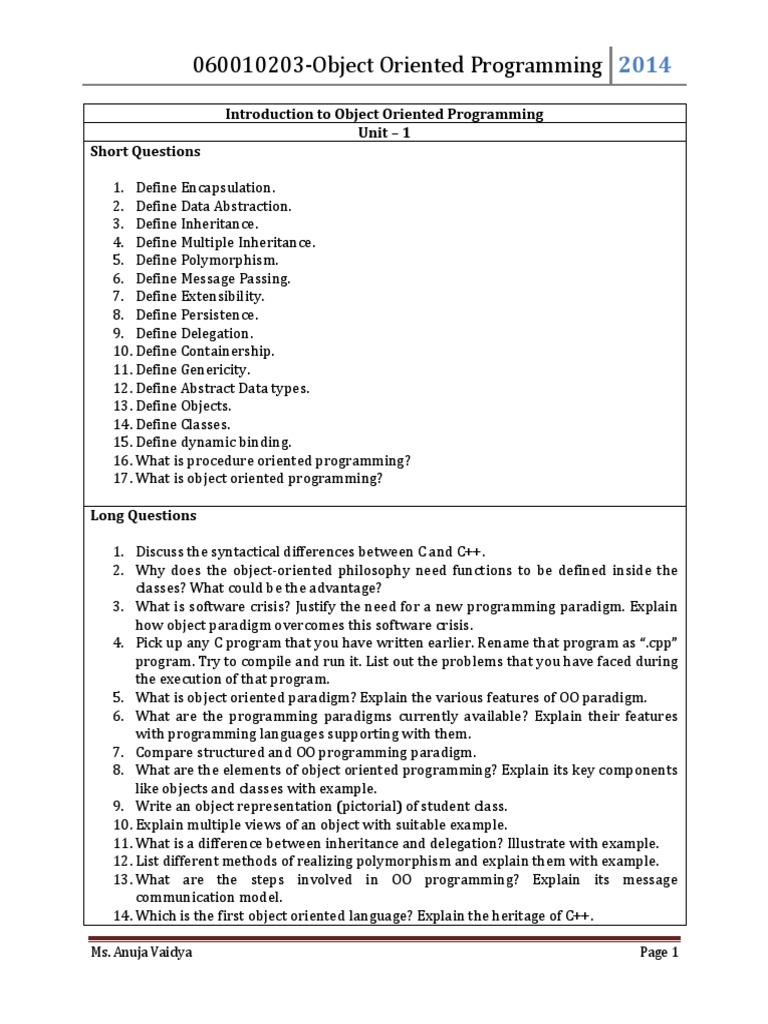 Oop | PDF | Constructor (Object Oriented Programming) | Programming Oop | PDF | Constructor (Object Oriented Programming) | Programming