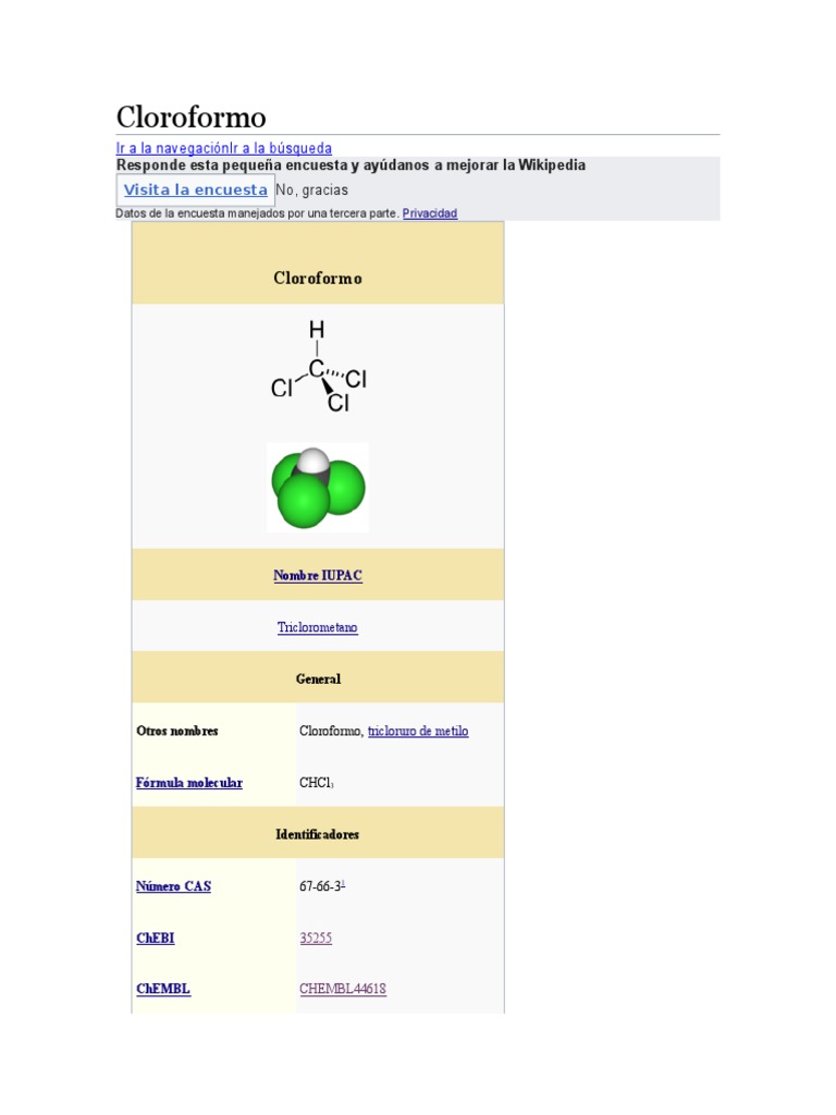 Cloroformo | PDF | Cloroformo | Sustancias químicas