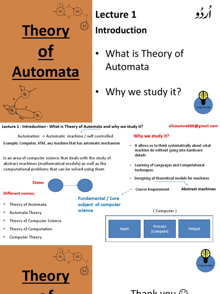 Introduction to Theory of Automata | PDF
