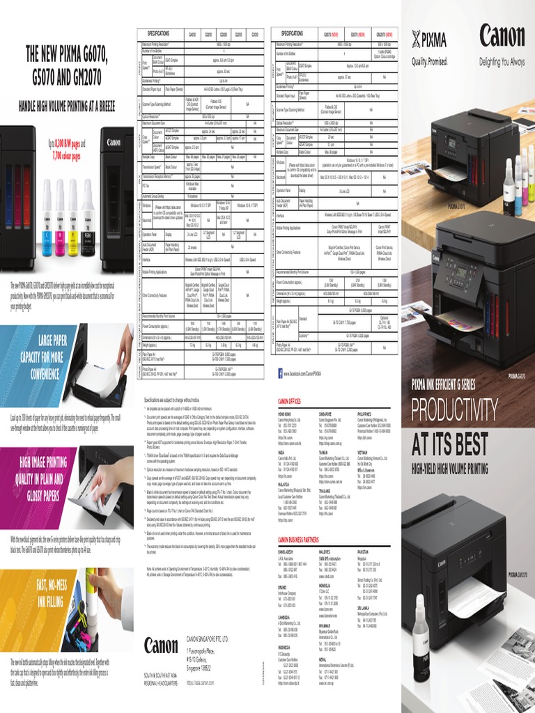 PIXMA G Series Printer - 8pp - Leaflet FA ForWeb | PDF | Image Scanner | Computer Engineering