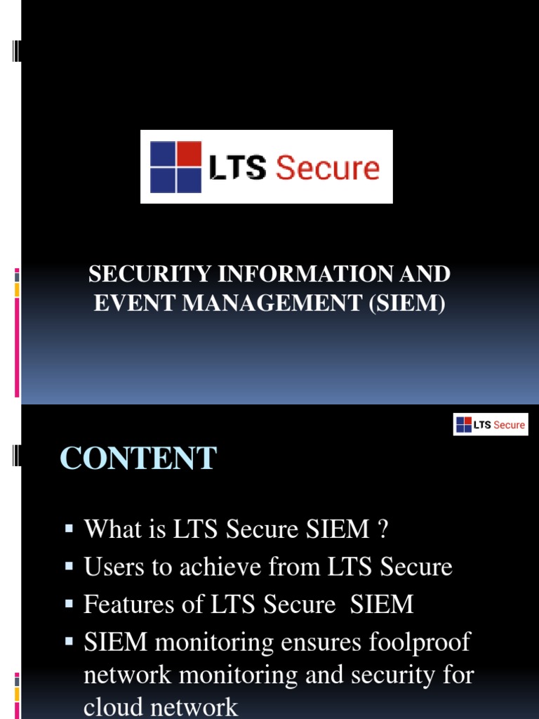 LTS Secure SIEM: Comprehensive Security Monitoring | PDF | Information ...