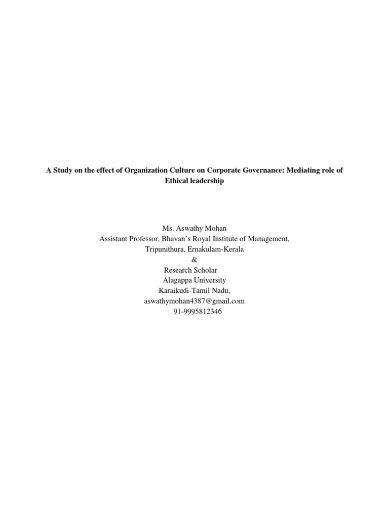 Extended Abstract For IIM | PDF | Organizational Culture | Corporate ...