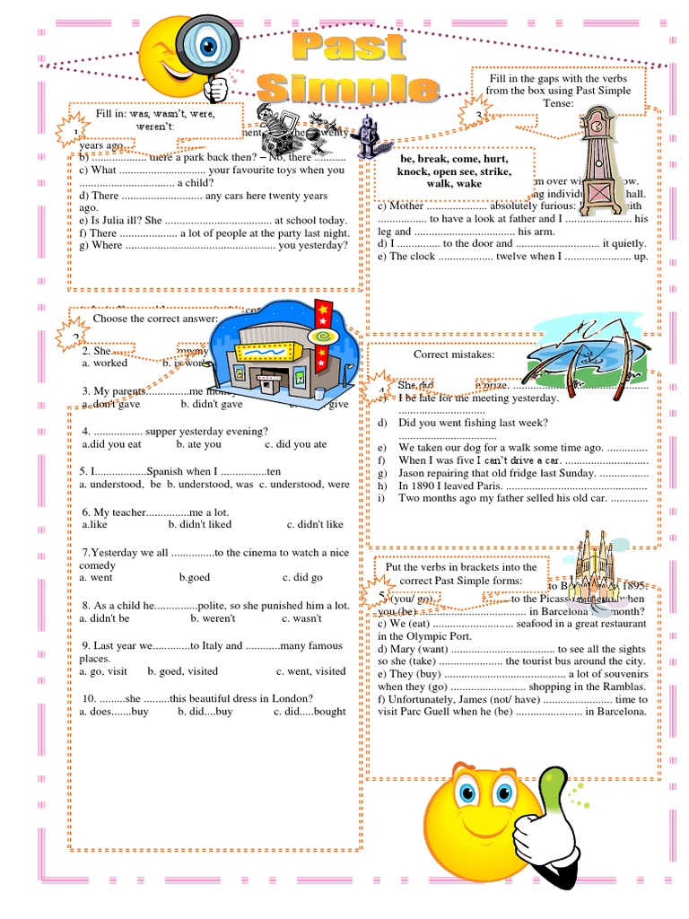 1561378338710 Past Simple Exercises | Grammar