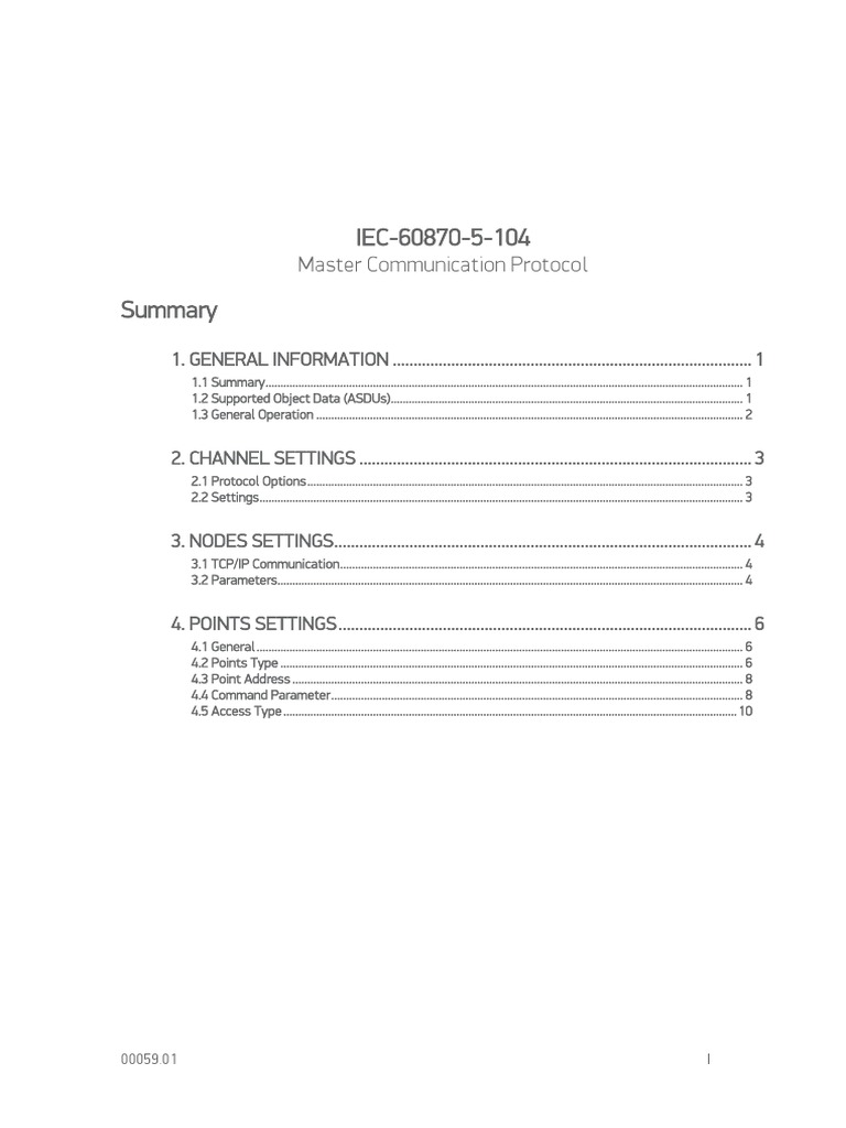 Protocol IEC 60870 5 104 Master | PDF | Transmission Control Protocol ...