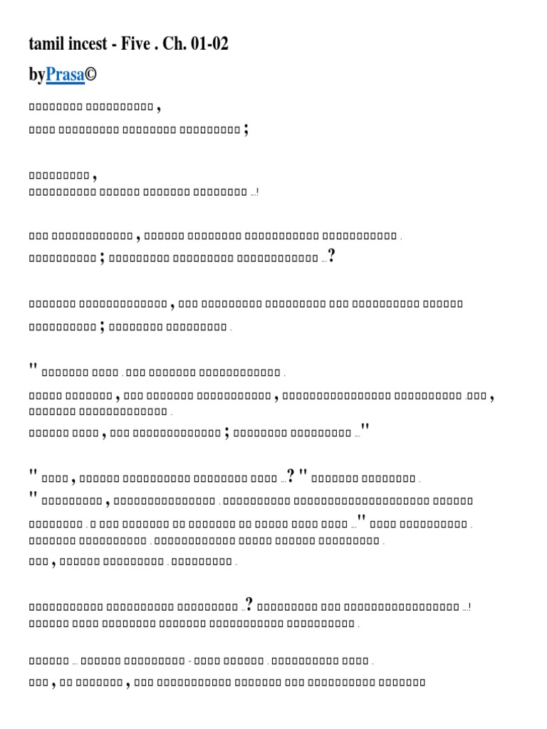 Tamil Incest - Five - Ch. 01-02 | PDF