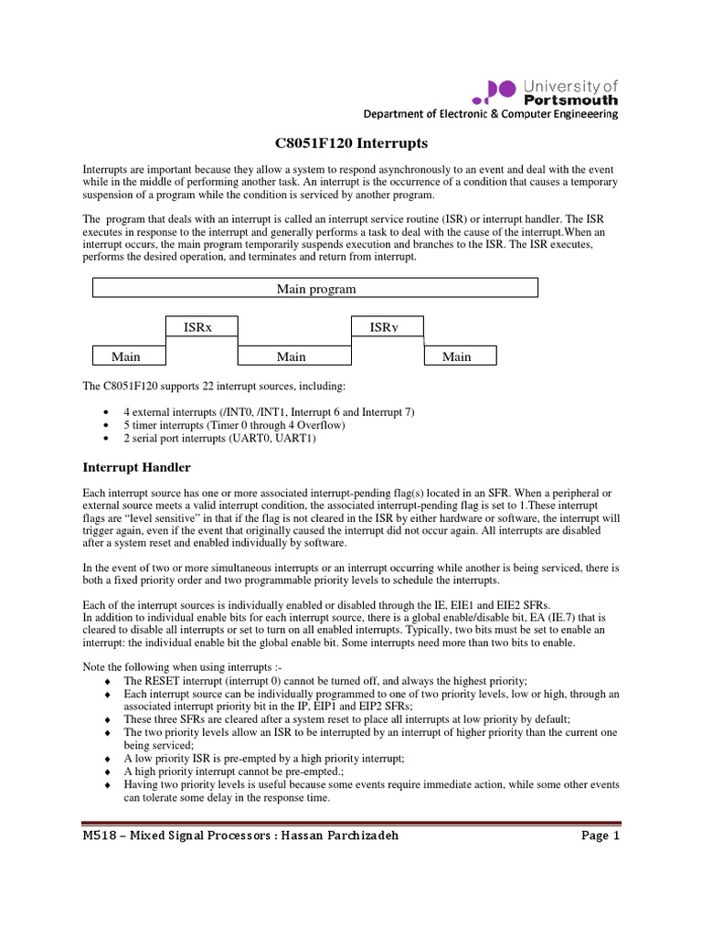 M518 Interrupts | PDF | Computer Hardware | Digital Electronics