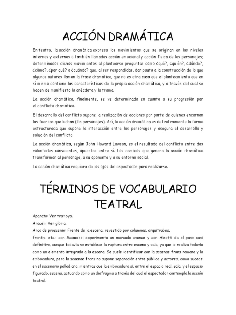 Acción Dramática | PDF | Teatro | Baile de concierto