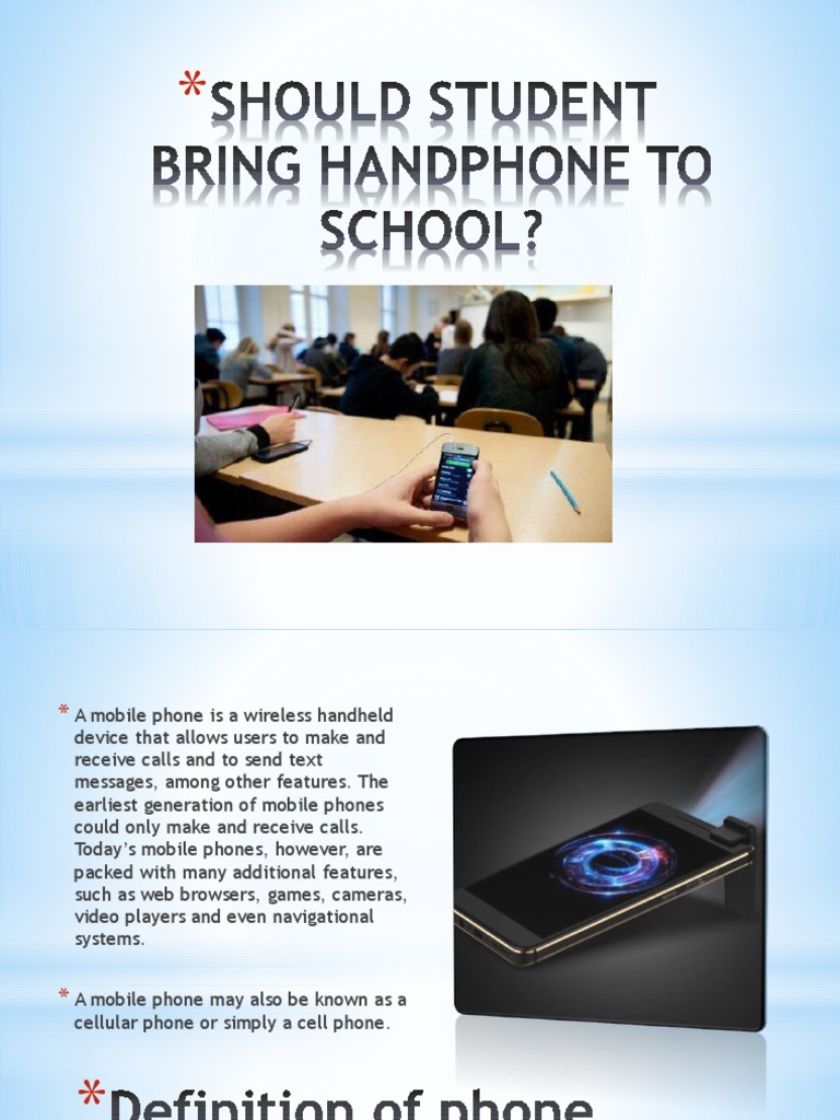 Should Student Bring Handphone To School | PDF | Business | Computers