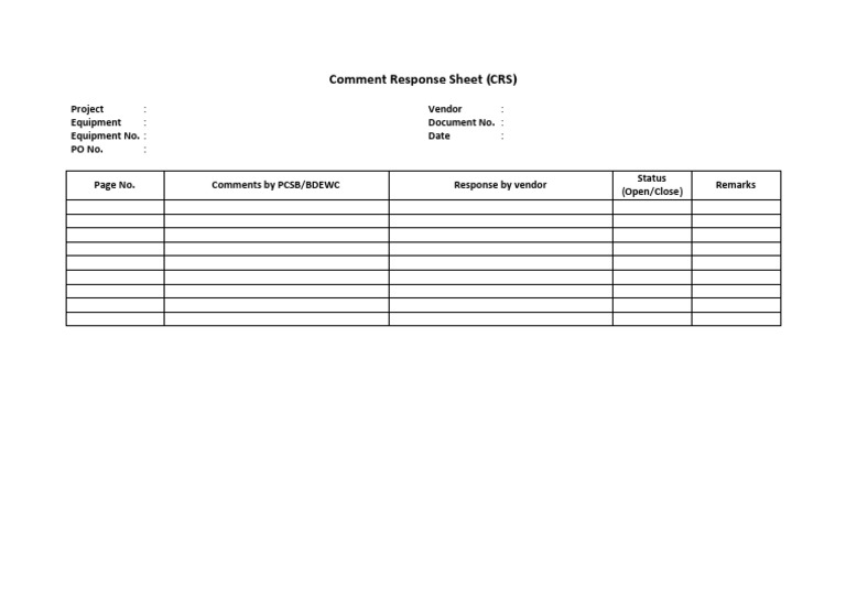 Comment Response Sheeto | PDF | Finance & Money Management | Computers