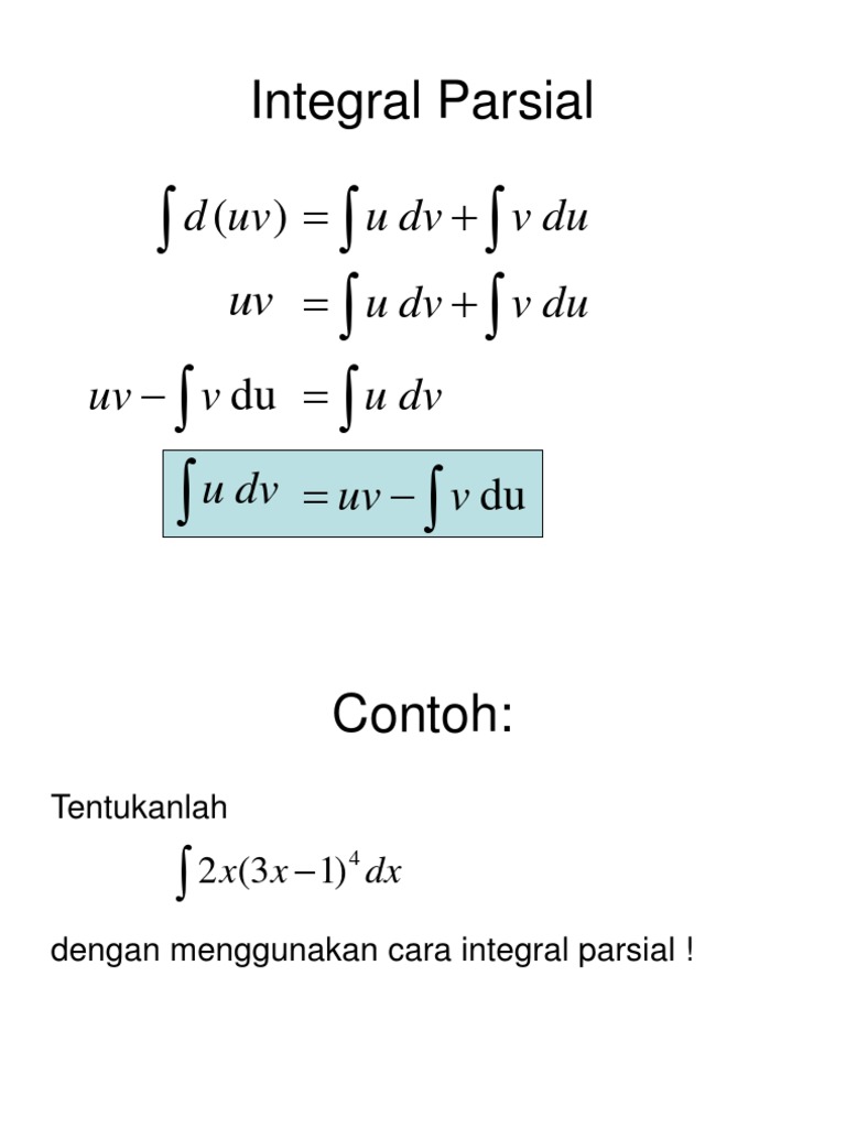 Integral Parsial | PDF