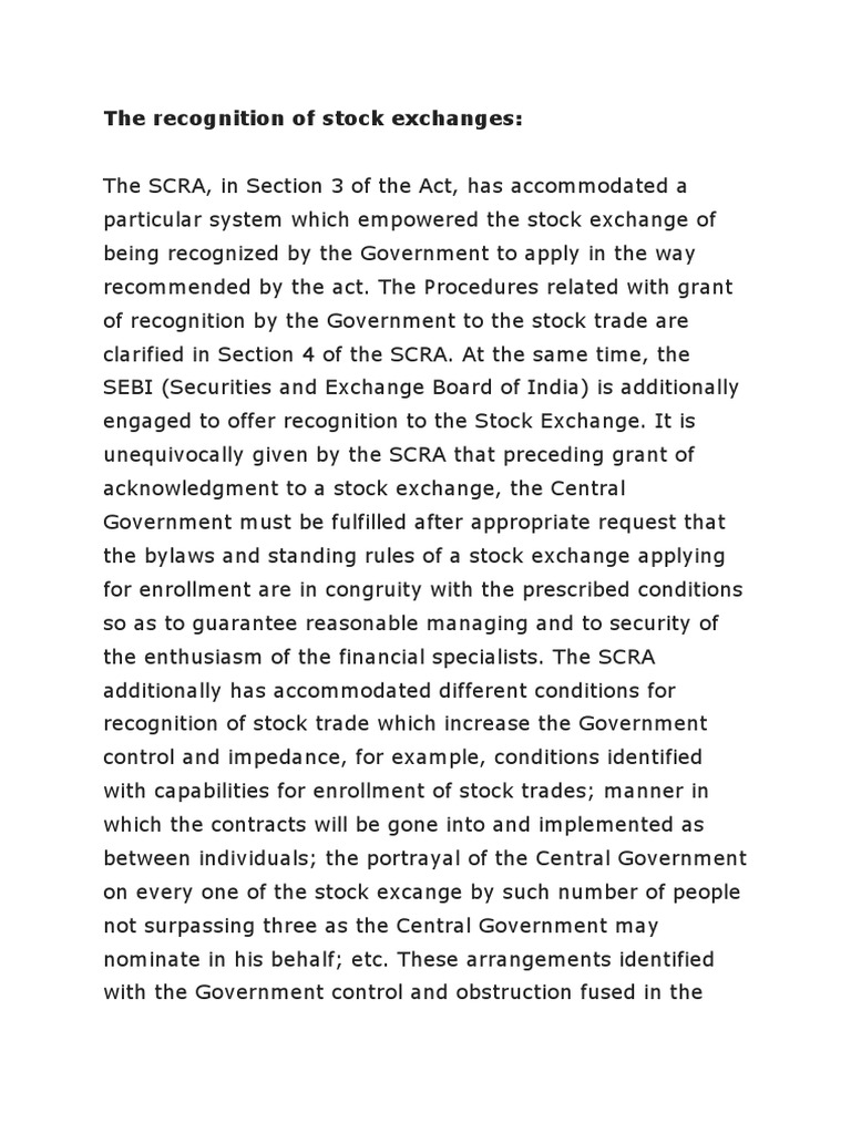 The Securities Contracts | PDF | Stocks | Securities (Finance)
