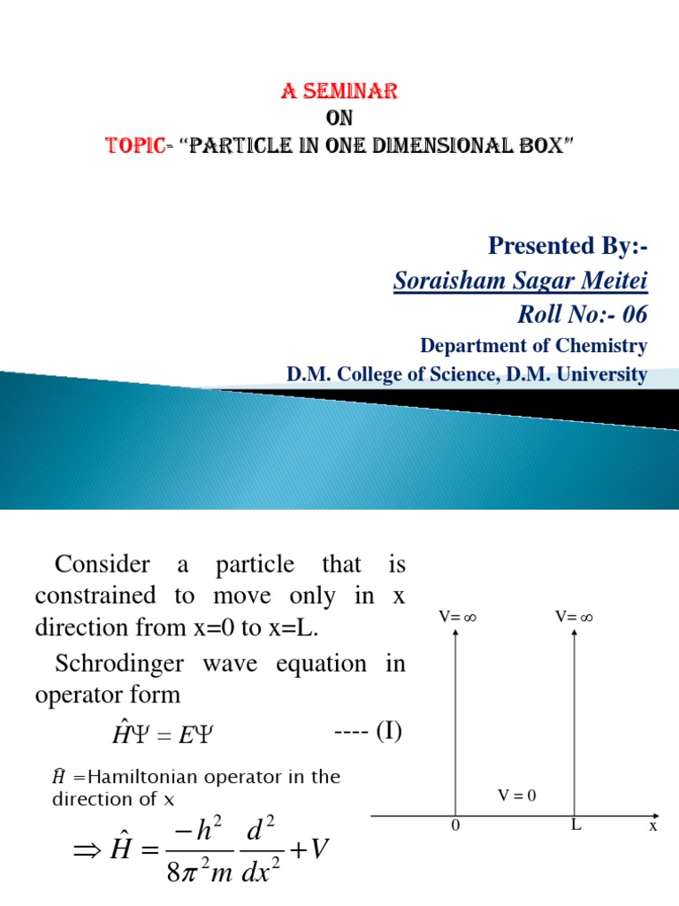 Particle in One Dimensional Box Reviewed 2 Final | PDF | Solid State ...