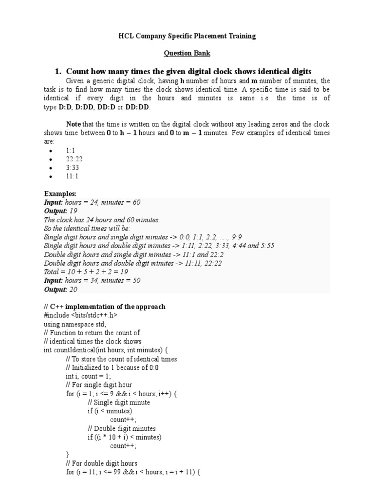 HCL | PDF | Matrix (Mathematics) | Integer (Computer Science)